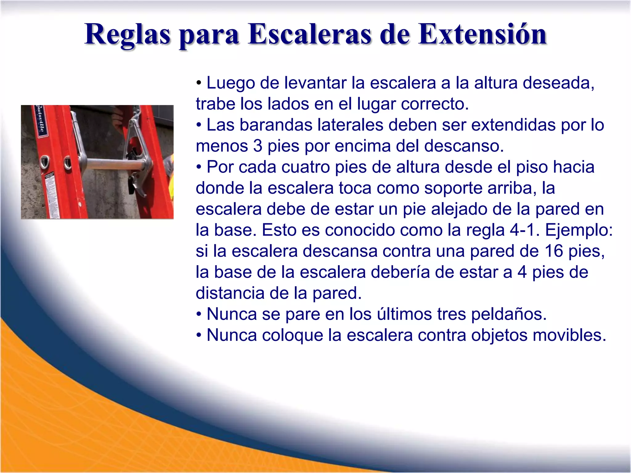 Ladder safety trng_spanish | PDF | Travel Preparation and Advice | Travel