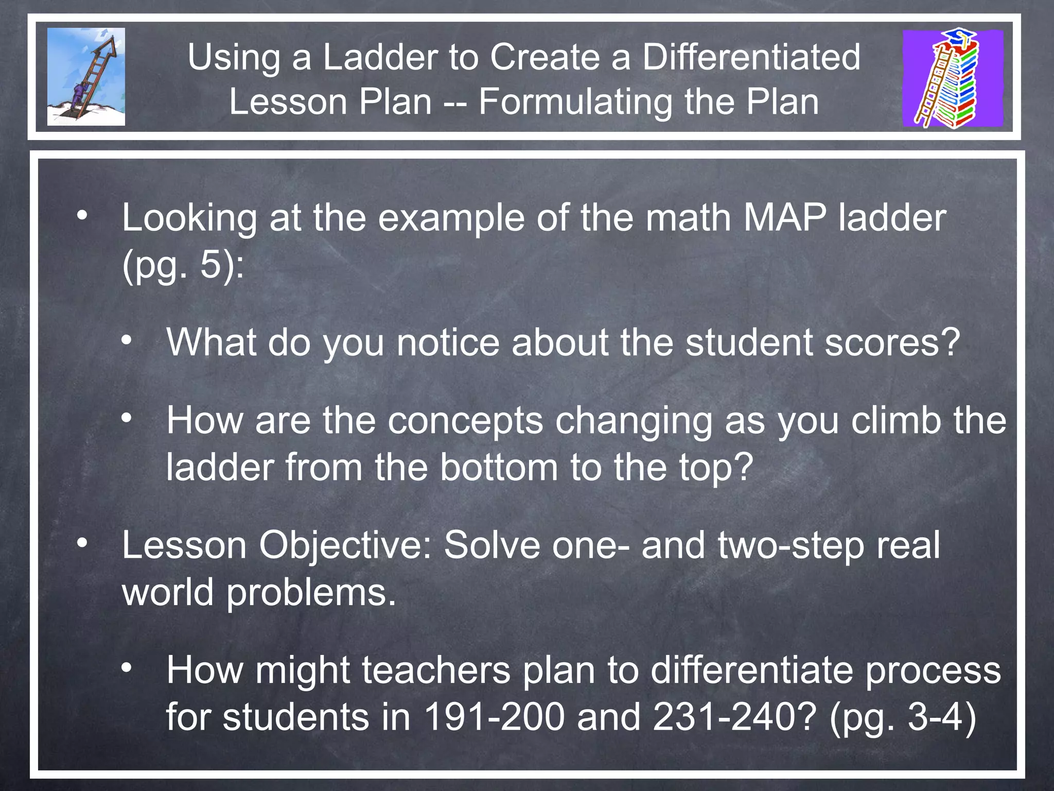Using DesCartes Instructional Ladders to Plan for Differentiated ...