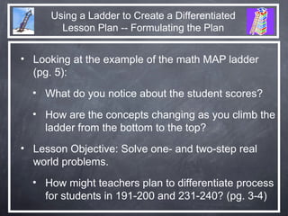 Using DesCartes Instructional Ladders to Plan for Differentiated ...