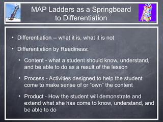 Using DesCartes Instructional Ladders to Plan for Differentiated ...
