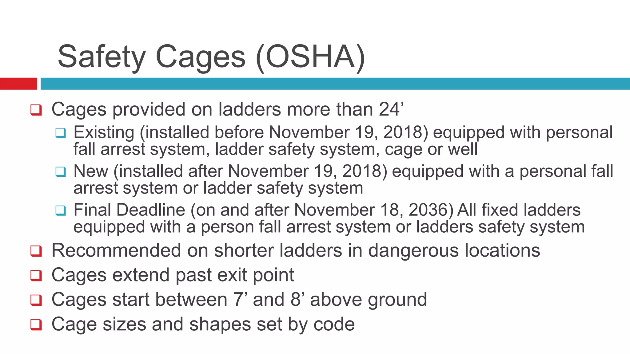 Rooftop Ladders OSHA 1910.23 and ANSI A14.3 2018 | PPTX