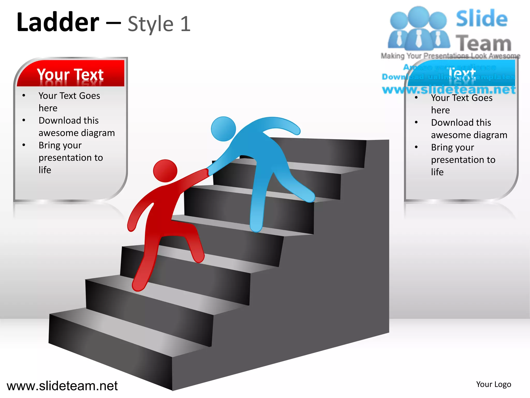Ladder style design 1 powerpoint presentation templates. | PDF
