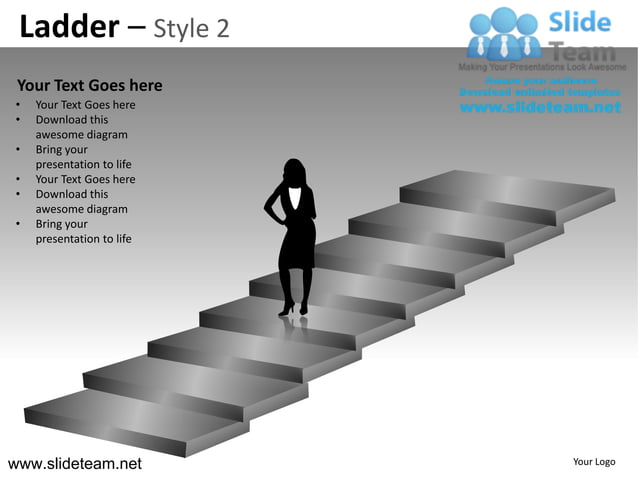 Ladder style design 2 powerpoint ppt templates. | PPT