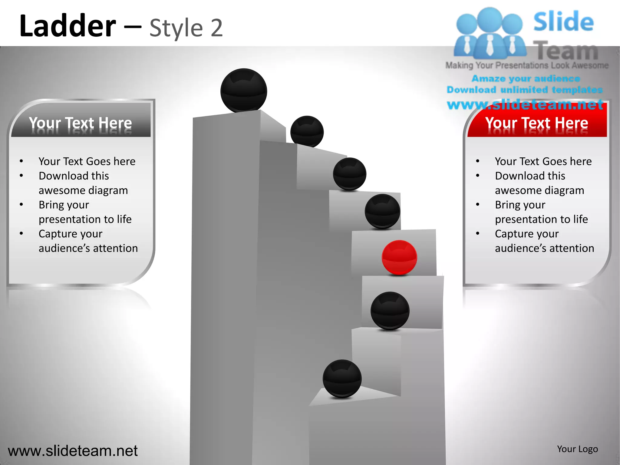 Ladder style design 2 powerpoint presentation slides. | PPT