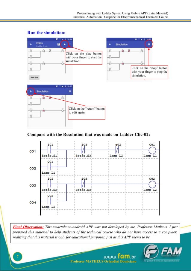 Ladder system programming using mobile app | PDF