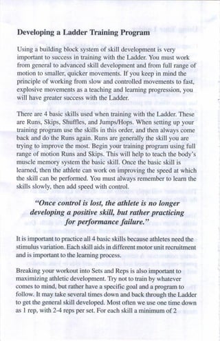 Agility Ladder Training Manual | PDF