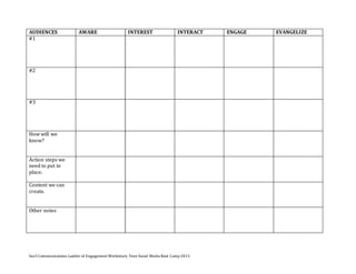 Engagement Ladder Worksheet | DOCX