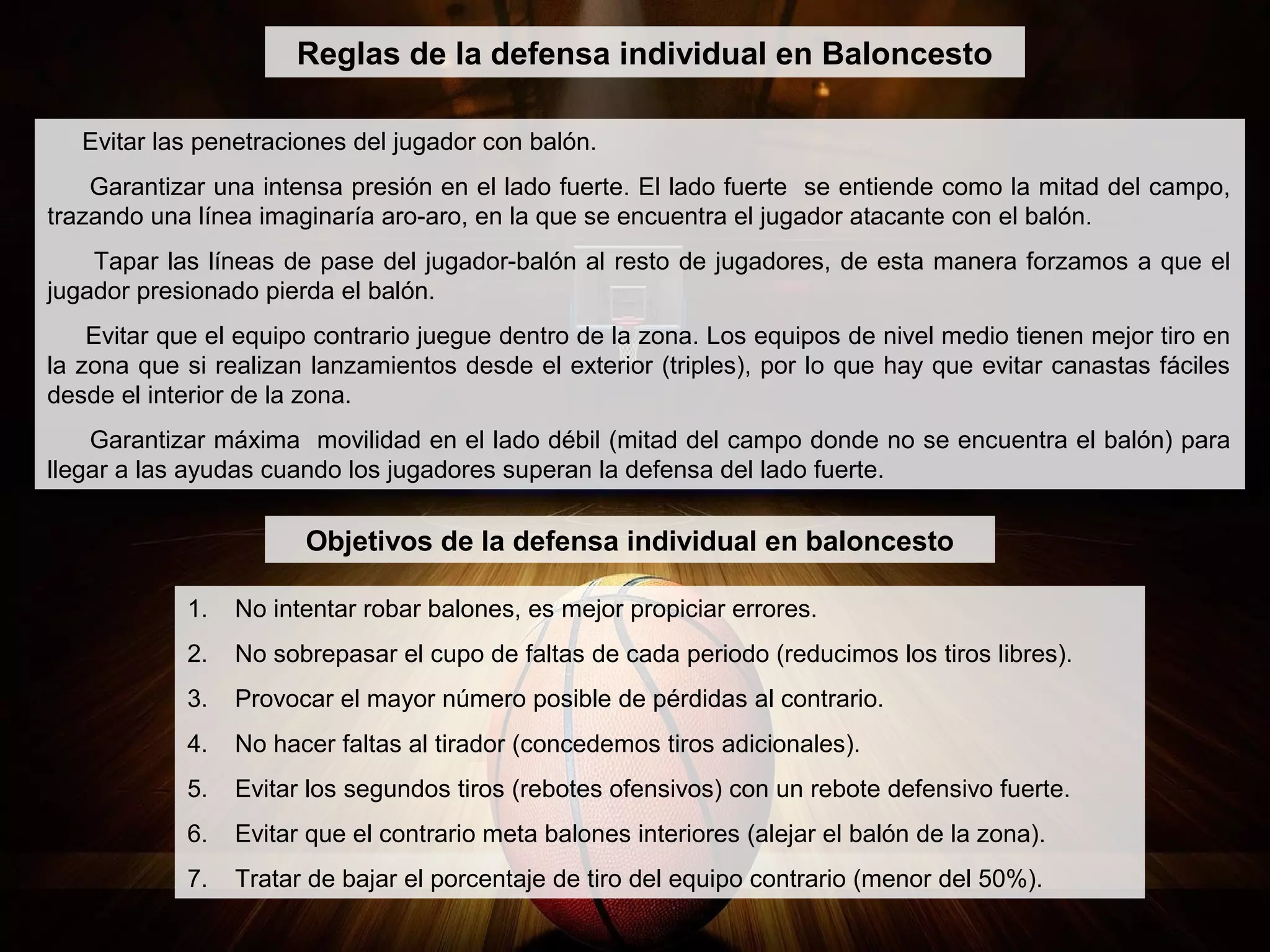 La defensa individual | PPT