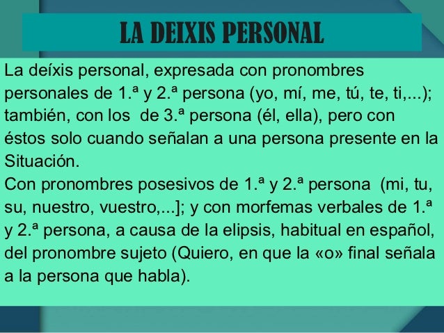 La deixis