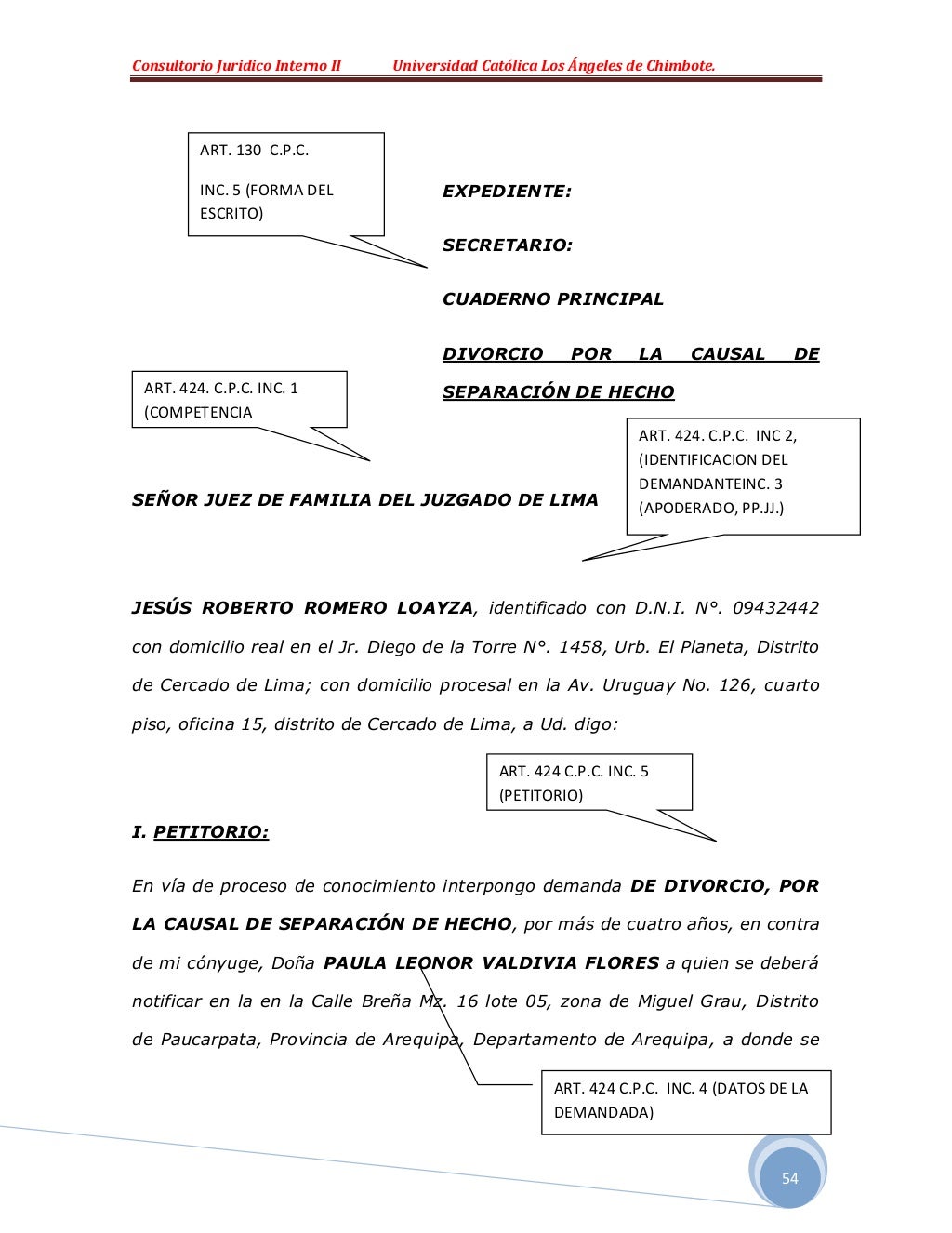 2) Formato Pruebas Parte Demandada PARTE ACTORA VS PARTE DEMANDADA ...