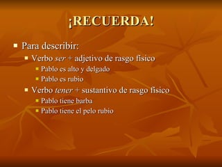 La DescripcióN FíSica | PPT