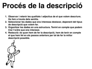 La descripció | PPT