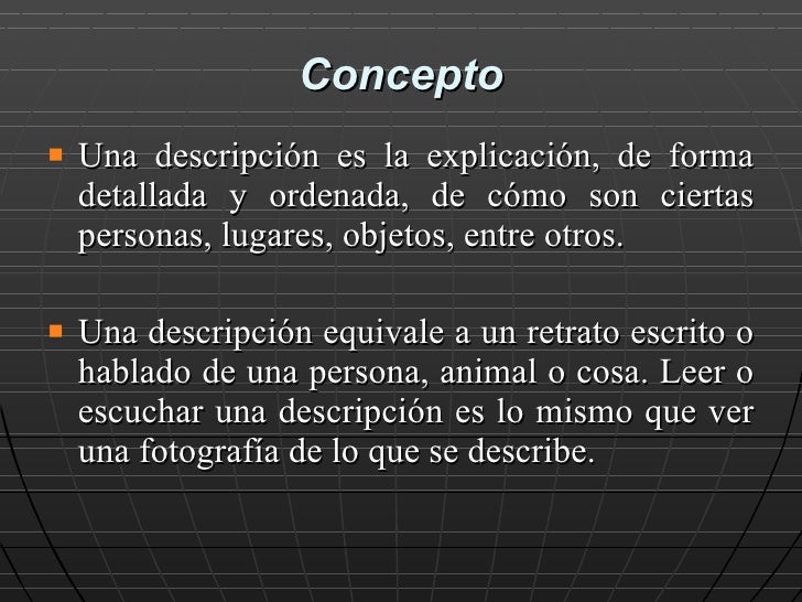 Que ES La Descripcion