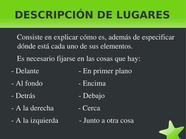 La descripcion | PPT