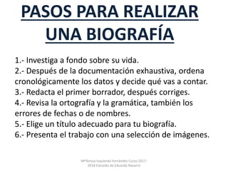 El texto descriptivo y la Biografía | PDF