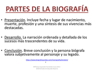 El texto descriptivo y la Biografía | PPT