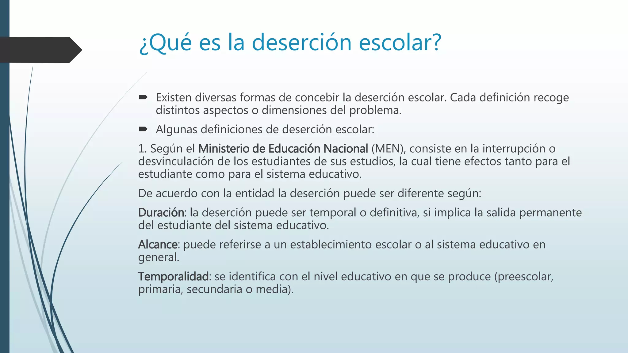 La deserción escolar | PPTX