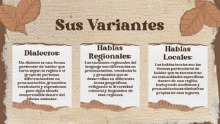 VARIACIÓN DIATOPICA DE LA LENGUA, COMUNICACIÓN | PDF