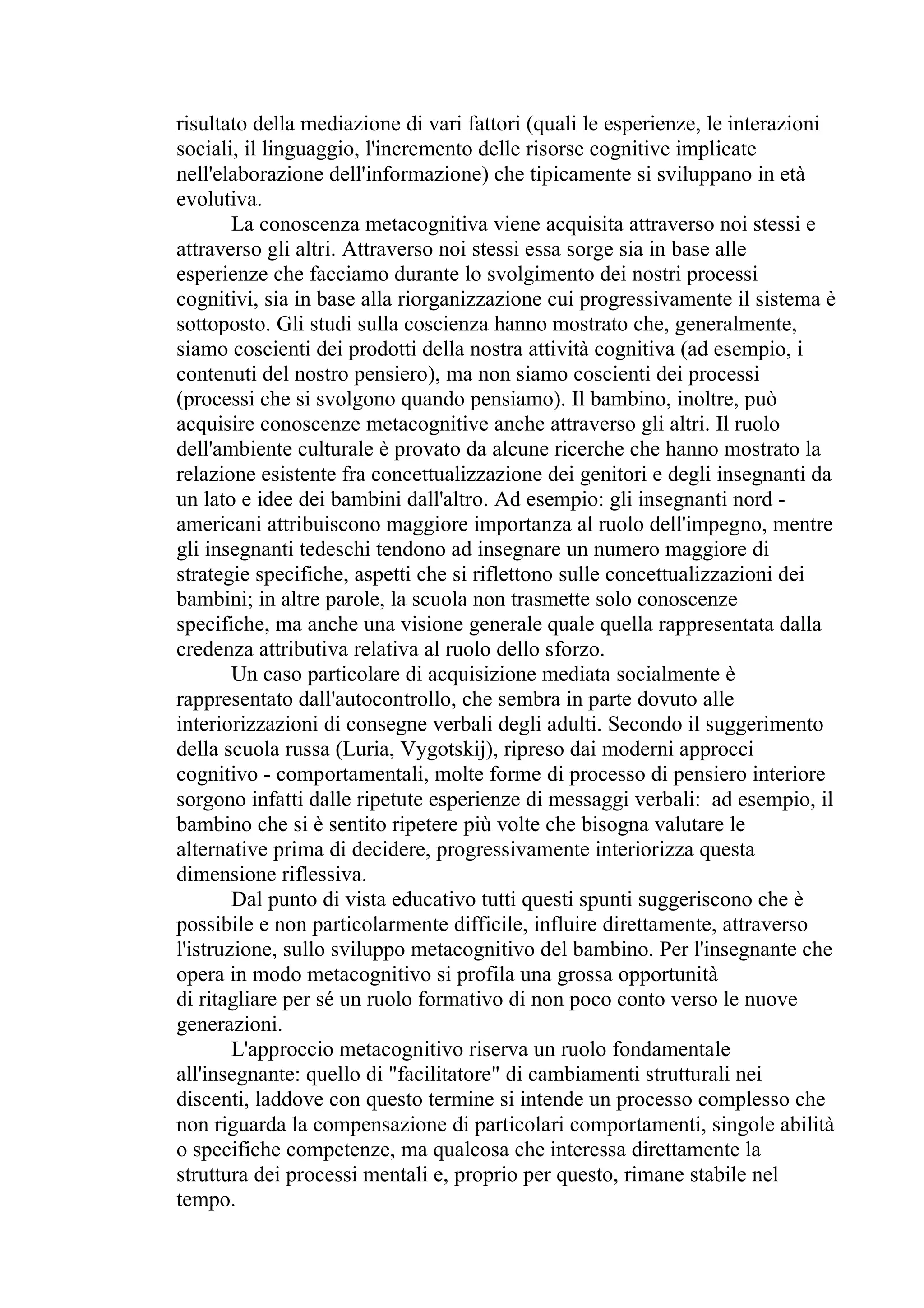 La didattica metacognitiva | PDF | Educational Assessment | Education