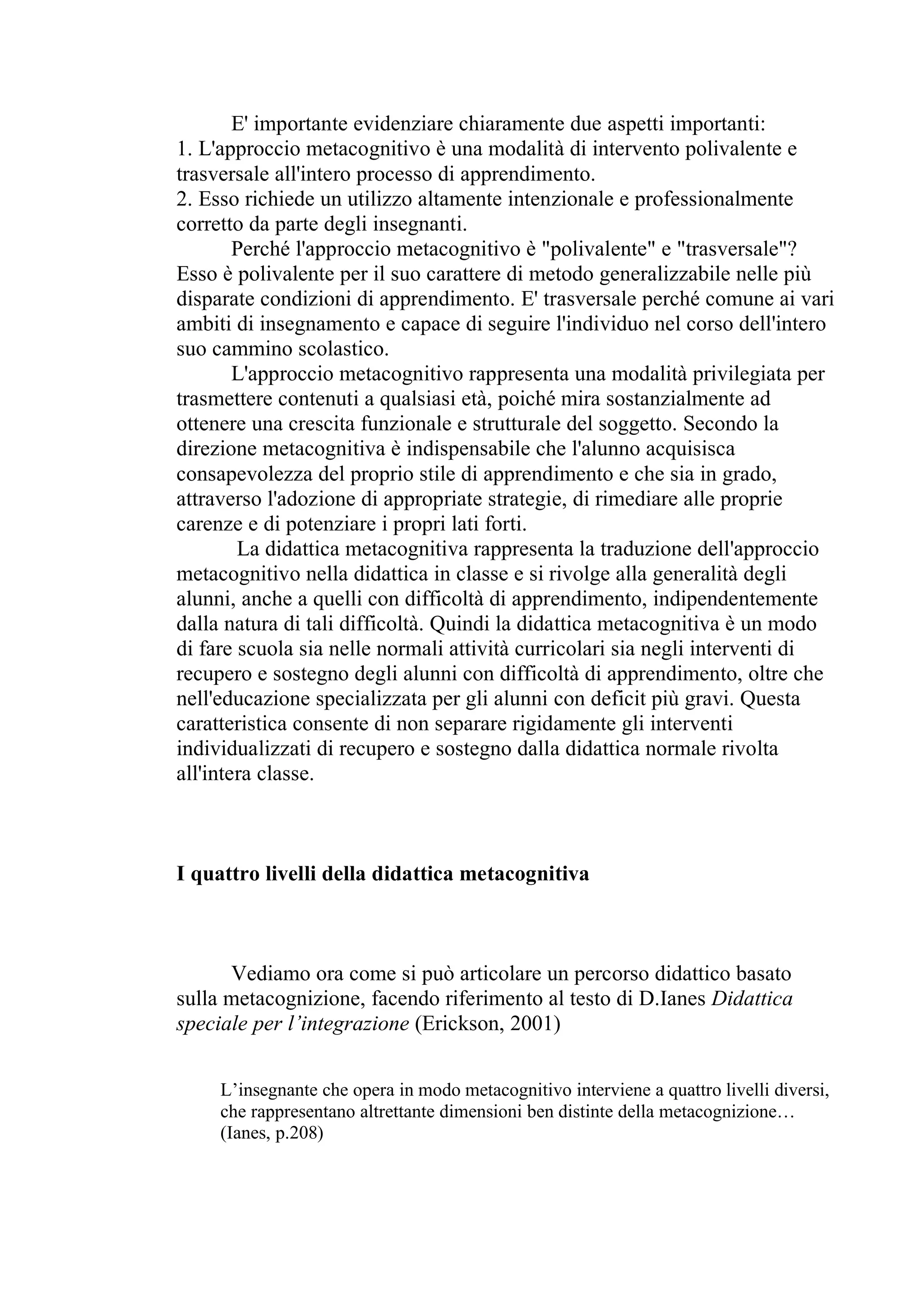La didattica metacognitiva | PDF | Educational Assessment | Education