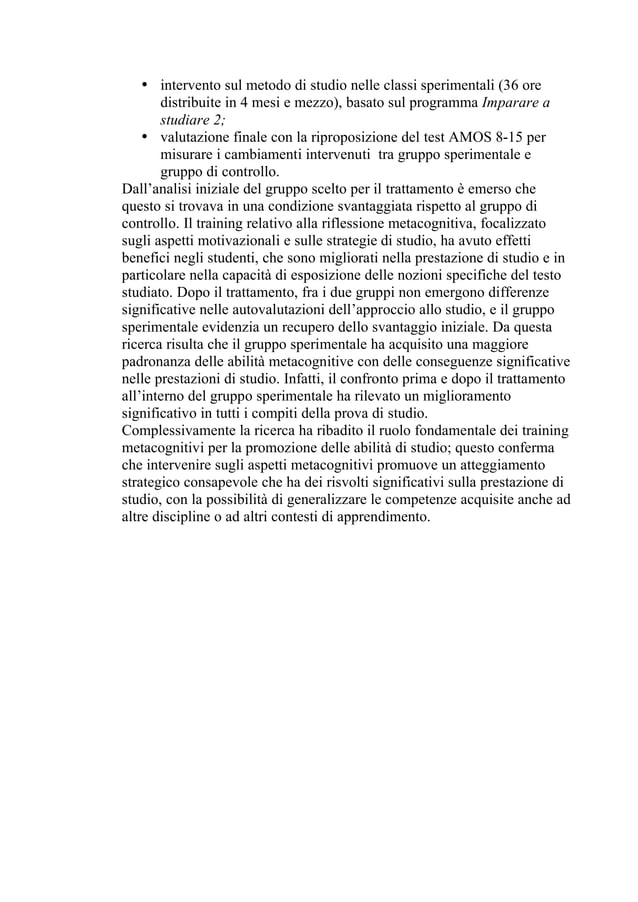 La didattica metacognitiva | PDF | Educational Assessment | Education