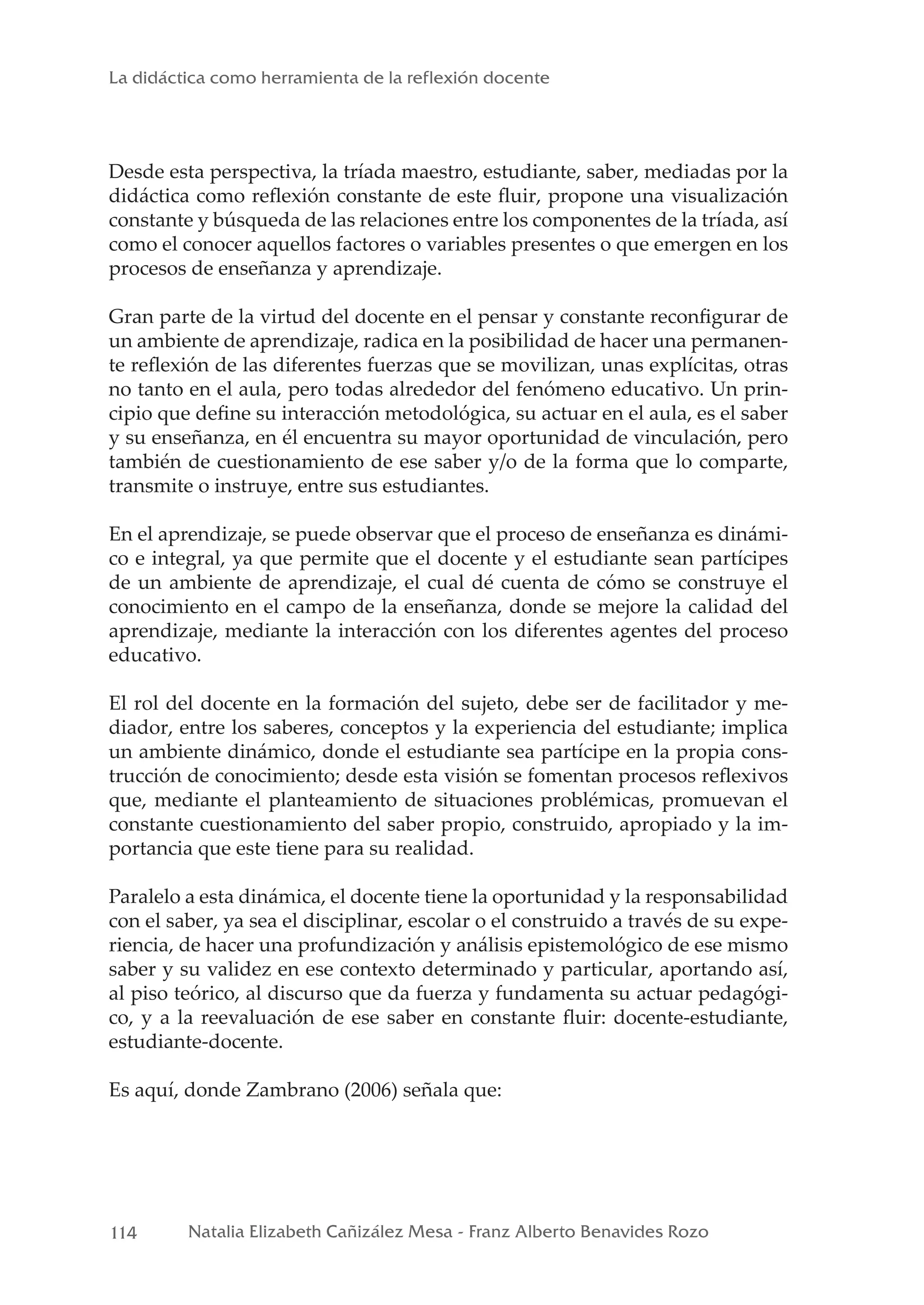 La didáctica como herramienta de la reflexión docente | PDF