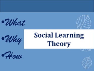 ALBERT BANDURA Social Learning Theory | PPTX