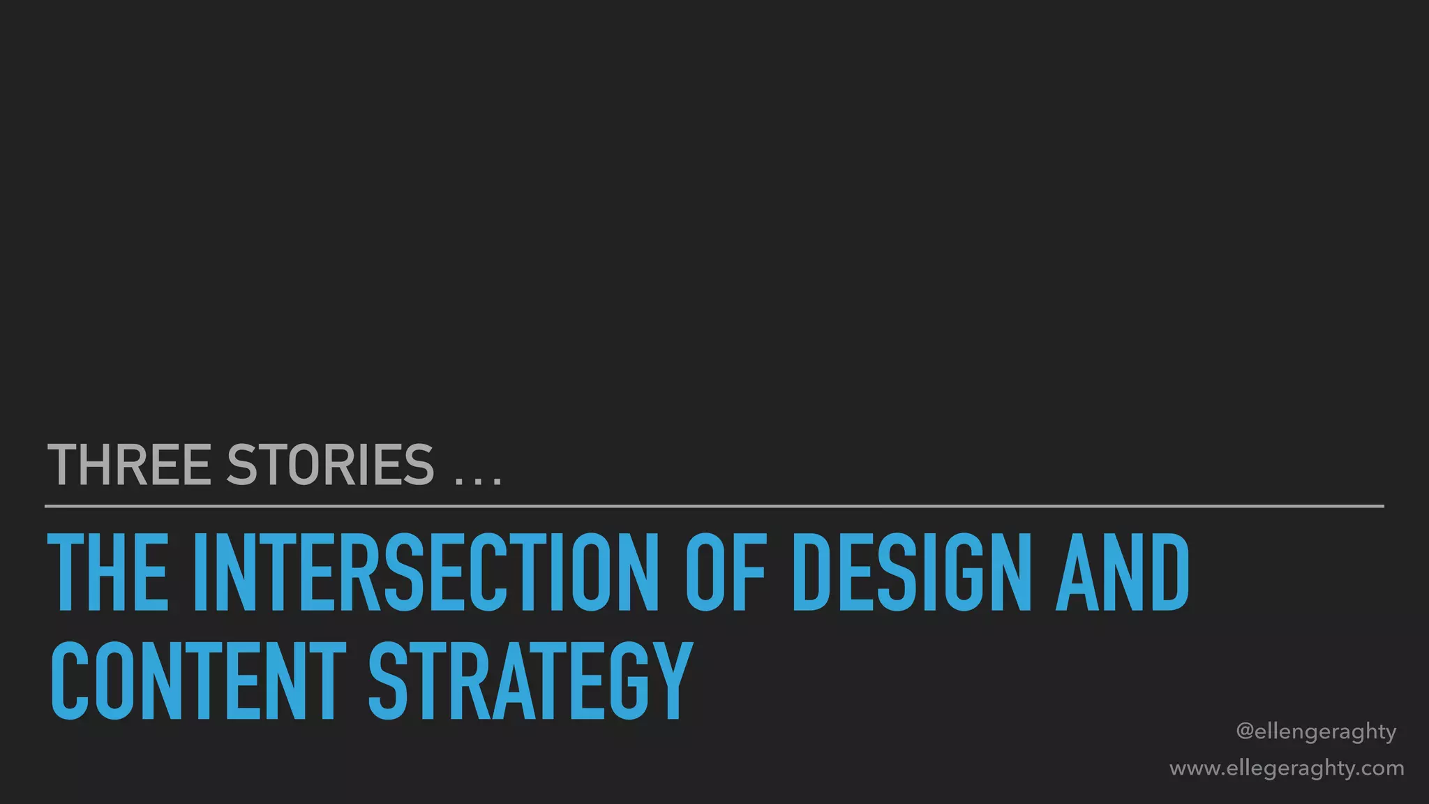 How content strategy and design intersect | PPT