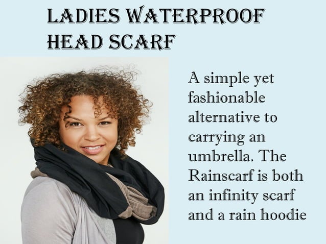 Ladies waterproof head scarf | PPT