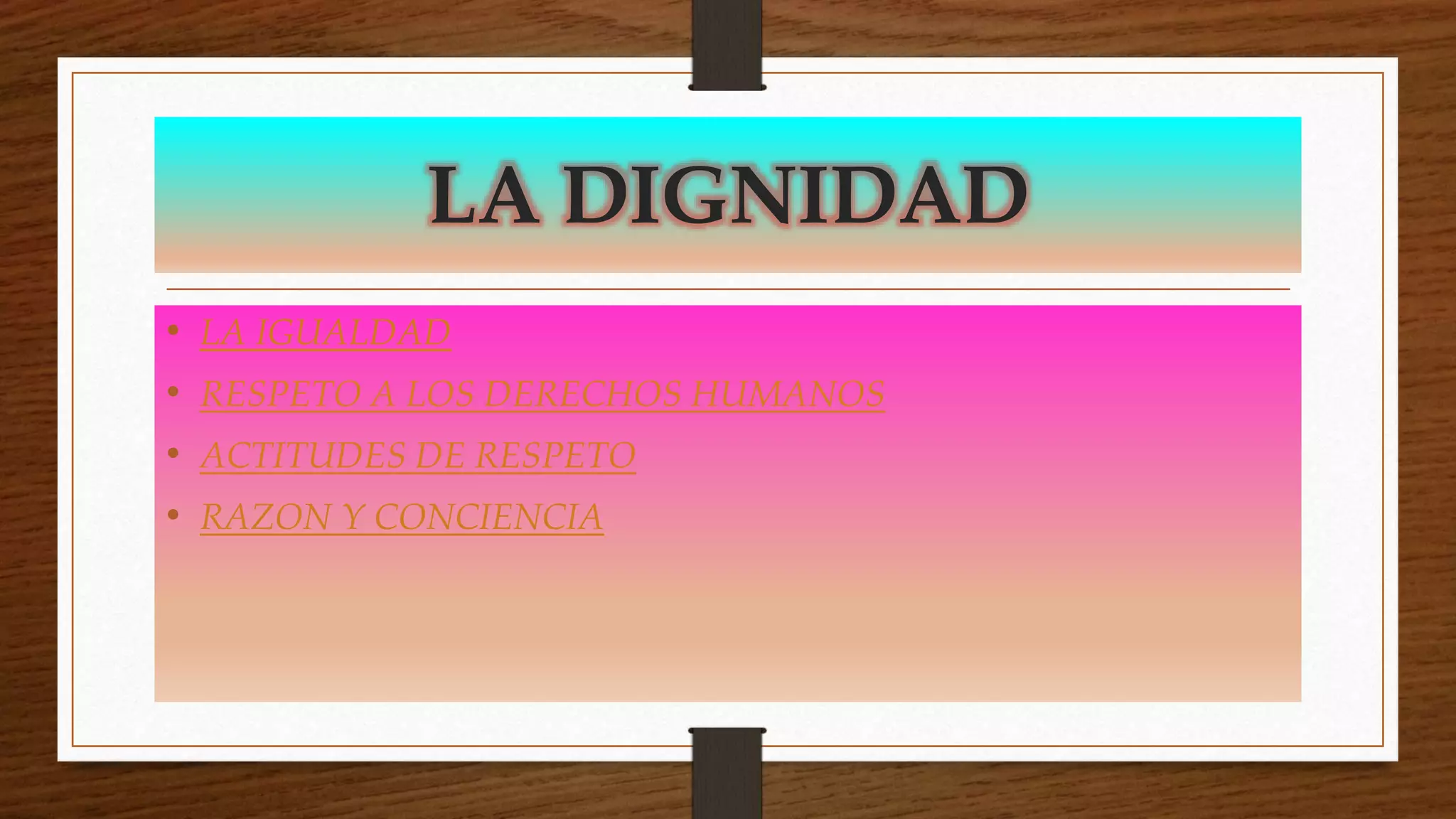 La dignidad | PPT