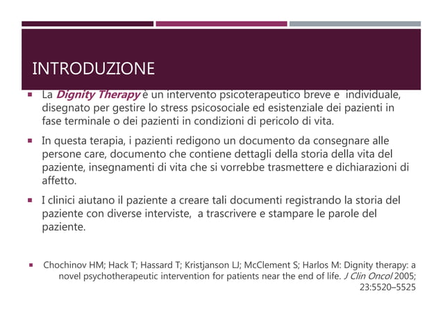 La dignity therapy | PPT