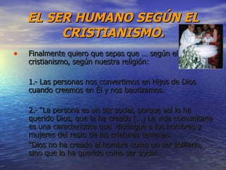La Dimension Religiosa Y Social Del Ser Humano | PPT