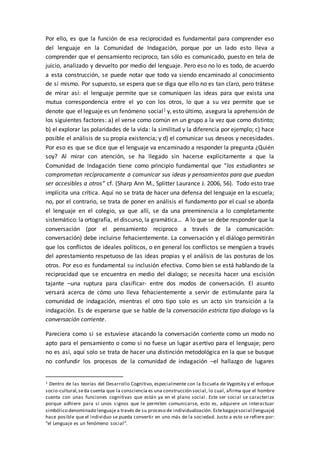 La dinámica de la comunidad de indagación | DOCX