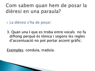 La dièresi | PPTX