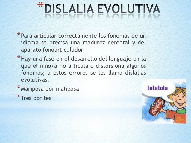 Dislalia Funcional. Concepto. _ Dislalia: principais características ...