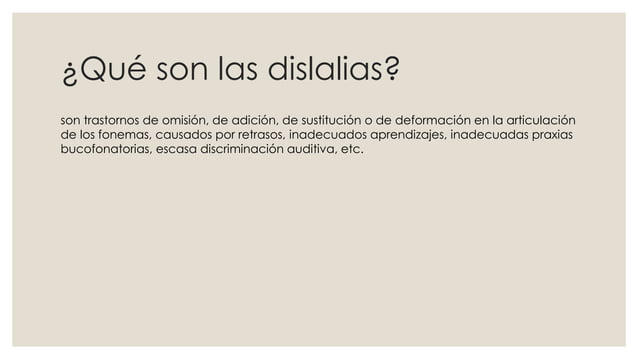 La dislalia | PPTX