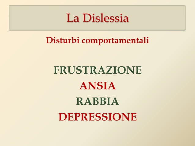 La dislessia | PPT