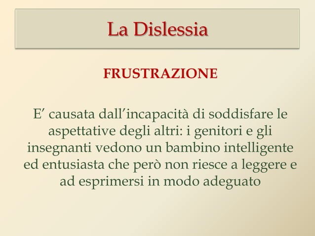 La dislessia | PPT