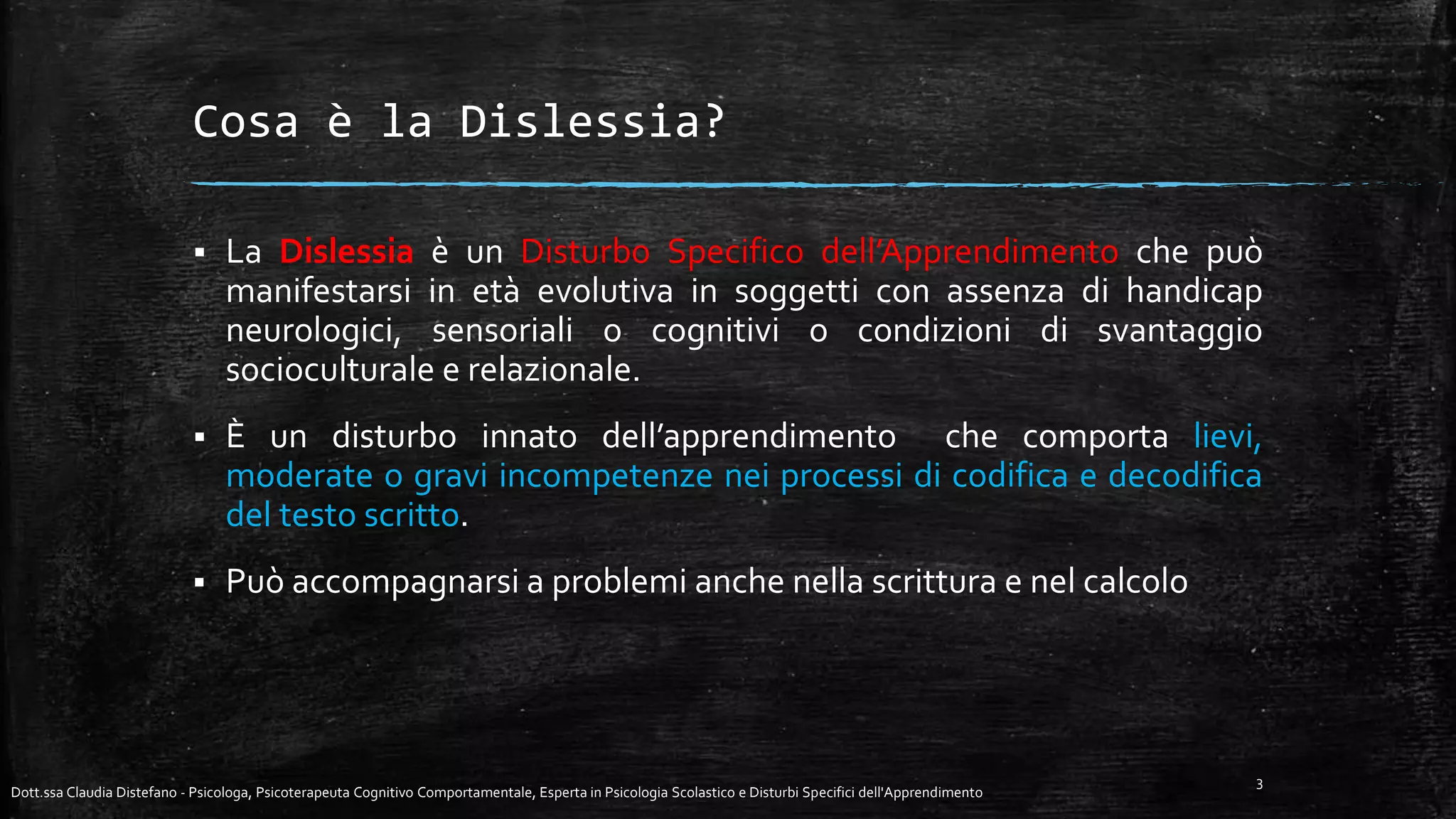 La dislessia | PPTX | Brain and Nervous System Disorders | Diseases and ...
