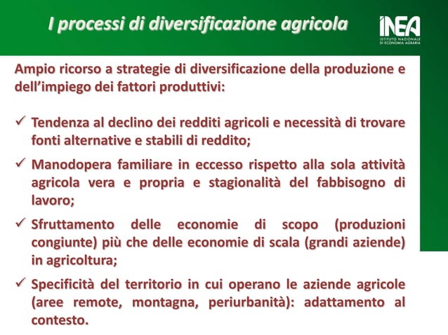 La diversificazione nelle aziende roberto henke andrea povellato | PPT