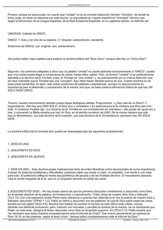 La Divinidad De Ds | PDF