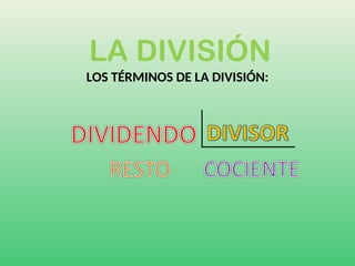 La Division La division son operaciones matematicas.ppt