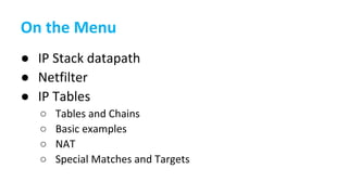 netfilter and iptables | PDF