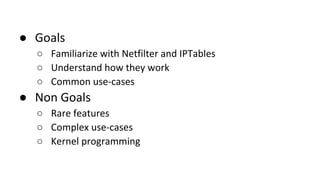 netfilter and iptables | PDF