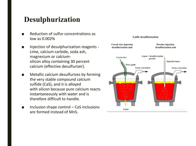 Ladle Metallurgy: Basics, Objectives and Processes | PPTX | Chemistry ...