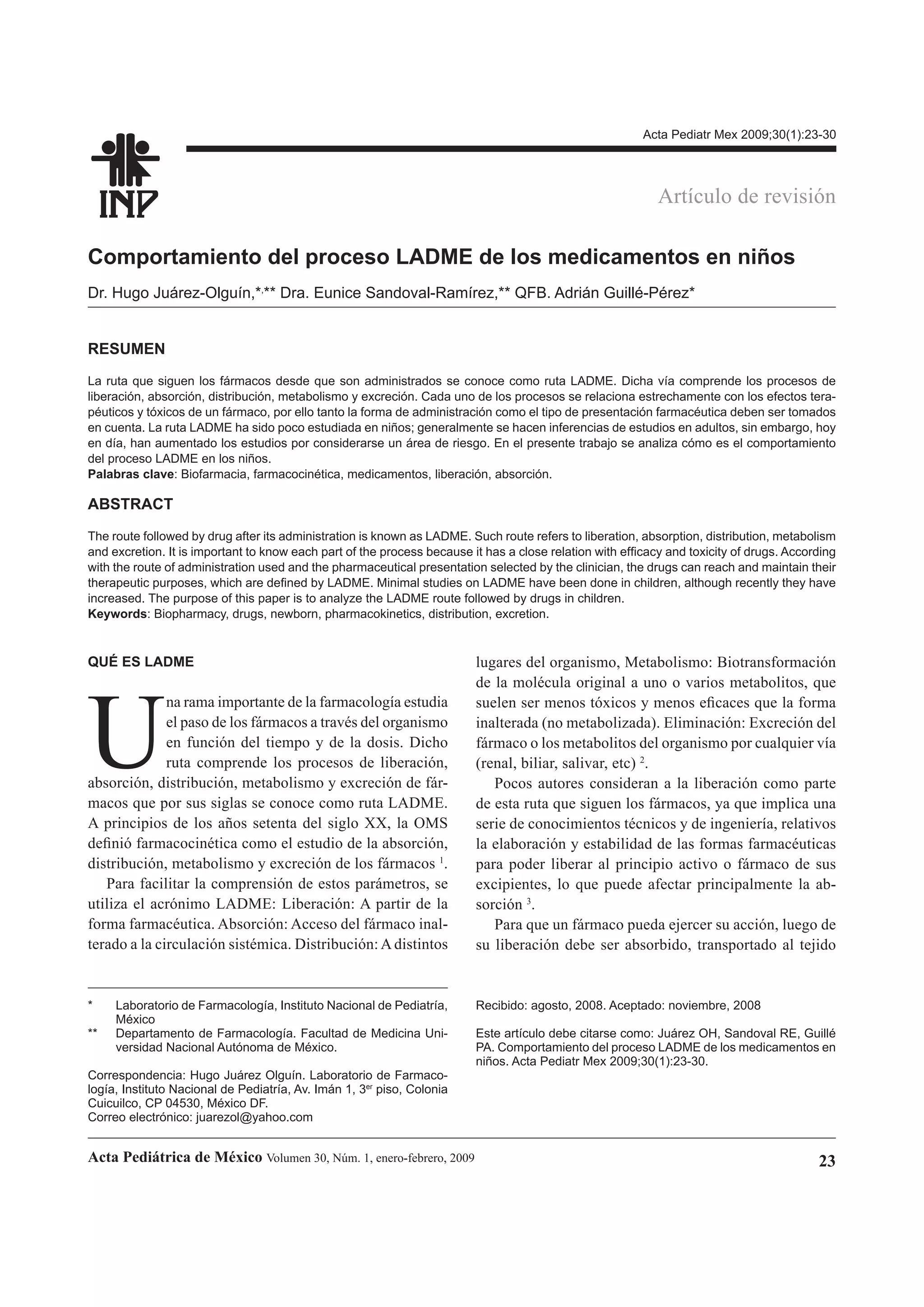LADME en niños | PDF