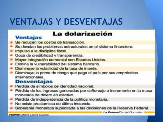 La dolarizacion La dolarizacion