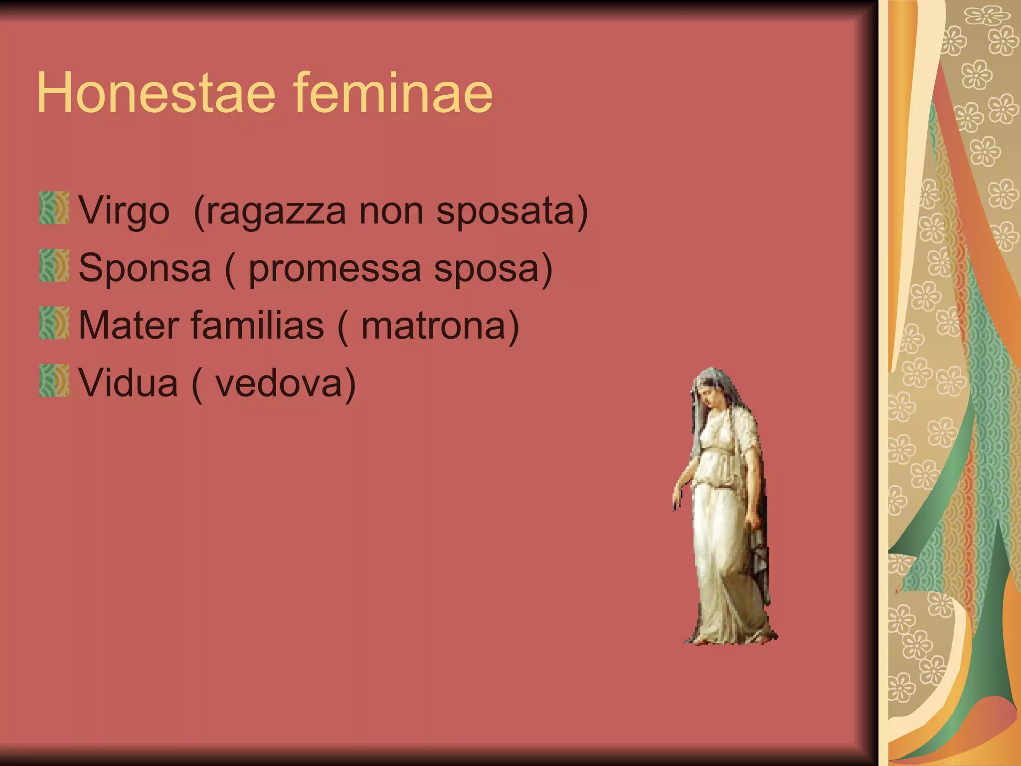 La donna nella roma antica | PPT