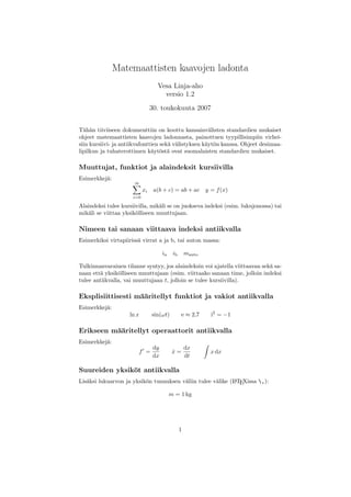 Matemaattisten kaavojen ladonta | PDF