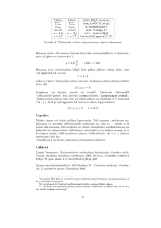 Matemaattisten kaavojen ladonta | PDF
